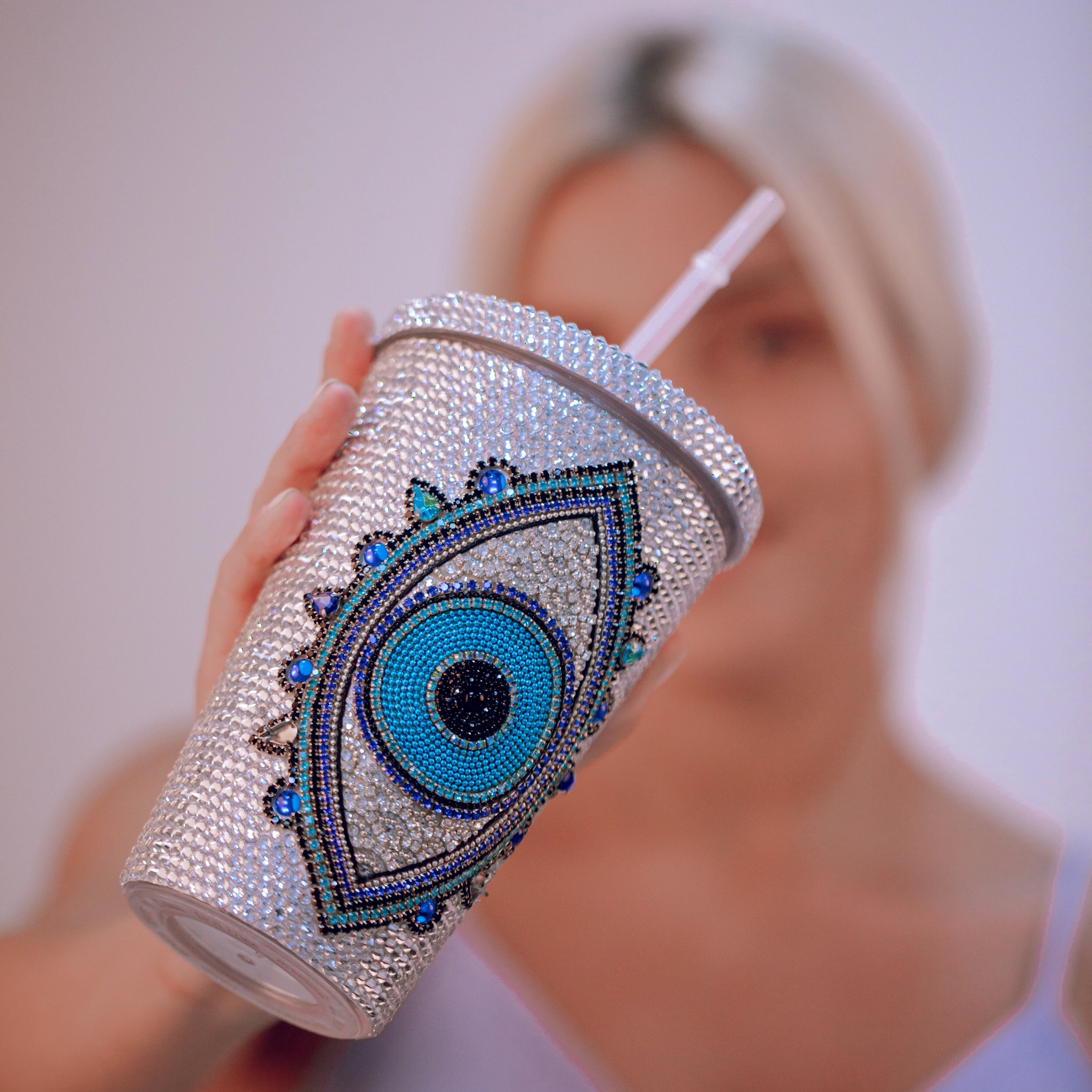 Bling Evil Eye Cup With Swarovski Crystals, Customized JLO Coffee ...