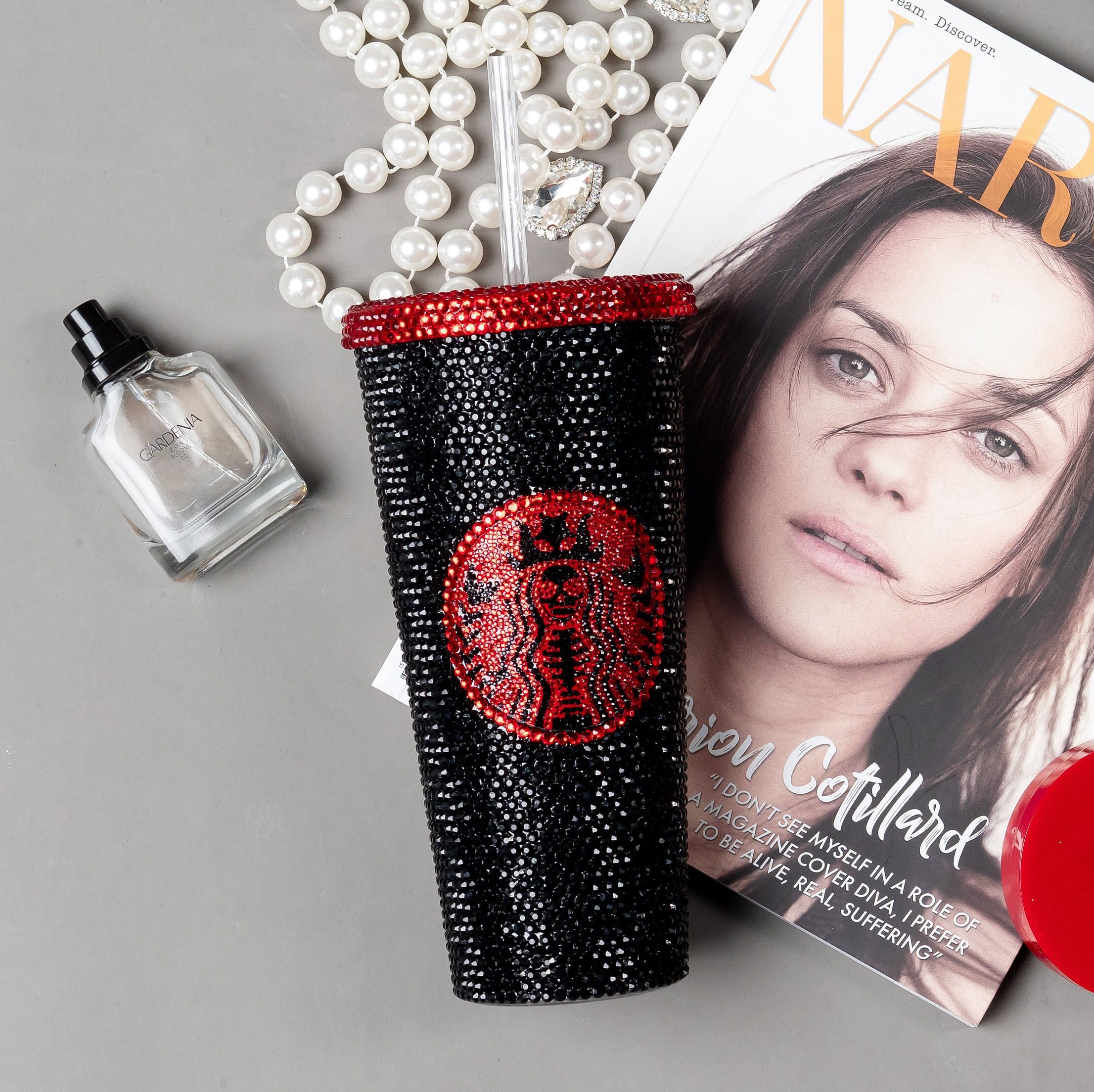 Bling Skeleton Skull Ghost Face Tumbler for Halloween Party, 24 Oz ...