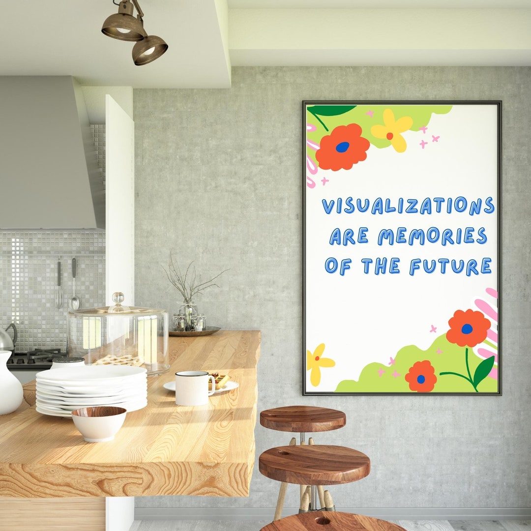 Visualizations Are Memories of the Future floral Cute Law of - Etsy