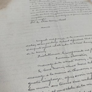 1891 Antique French Manuscript, Original Documents Handwritten ...