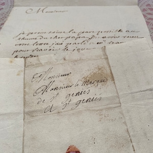 Collection of Antique 18th Century Aristocratic Letters to the Marquis ...