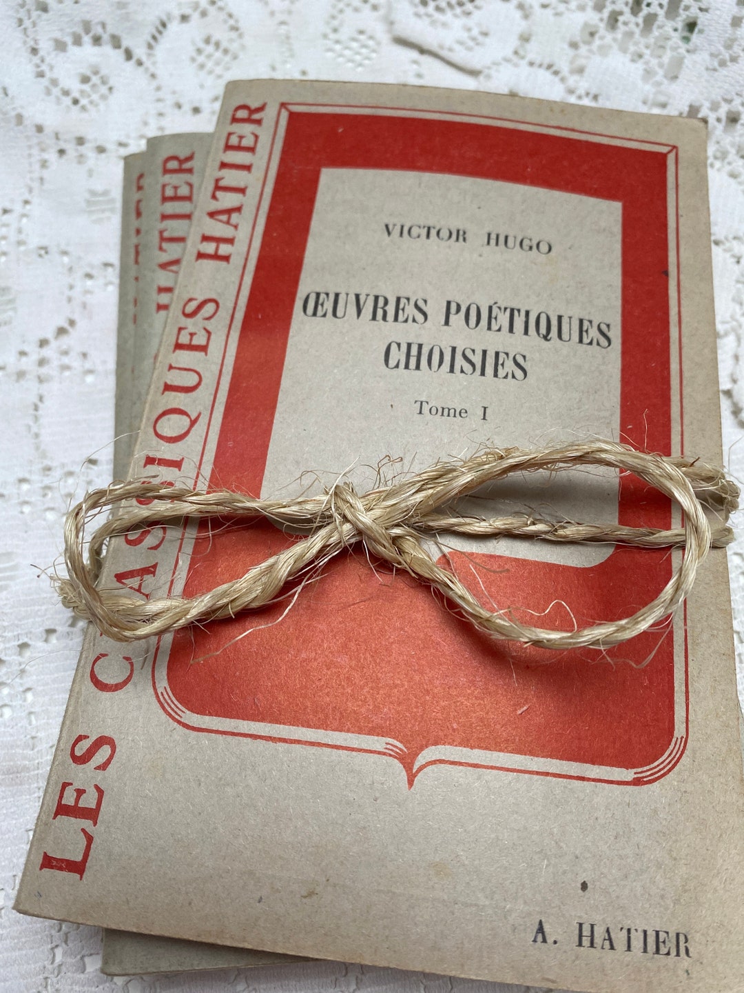 3 French Vintage Classic Books, George Sand, Victor Hugo, 1952, Edition ...