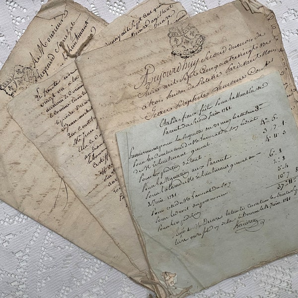 Antique French Document - Etsy