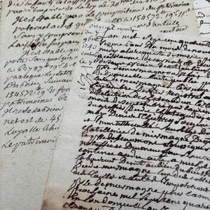 1700s, 5 Original Old Handwritten Papers From France, Antique French ...