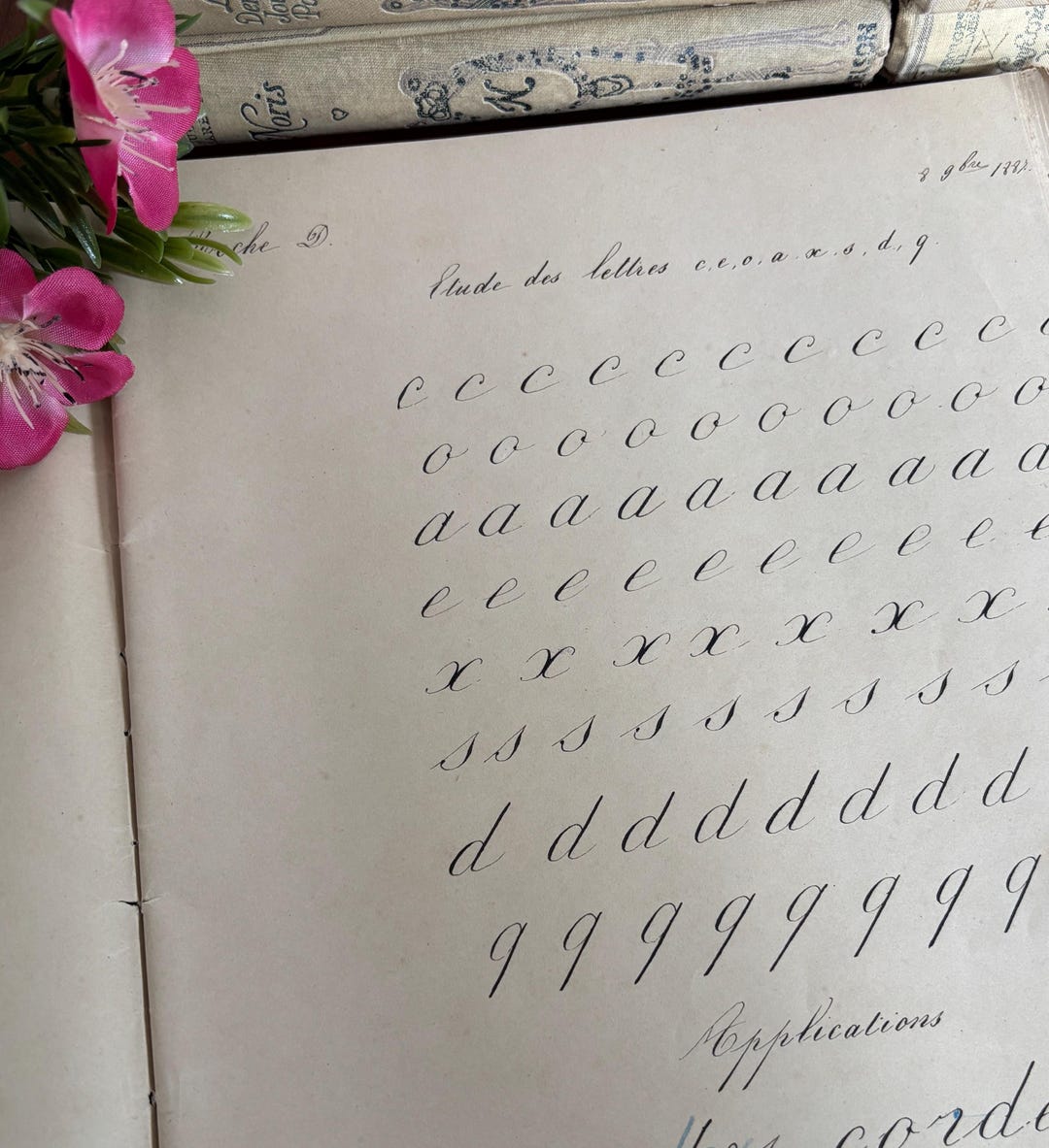 Cahier De Calligraphie From 1887, Calligraphy Workbook, Historical ...