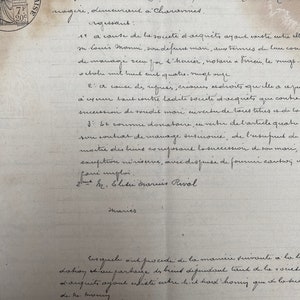 1891 Antique French Manuscript, Original Documents Handwritten ...