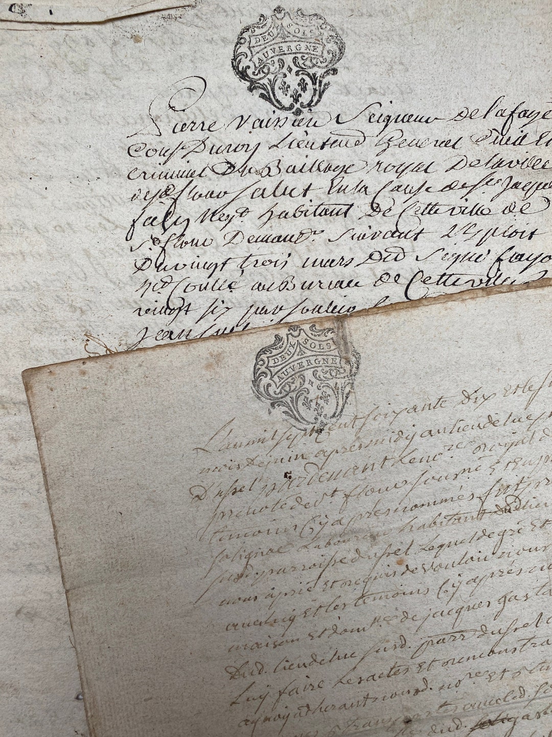 Two 1700s French Papers Manuscripts Handwritten - Etsy