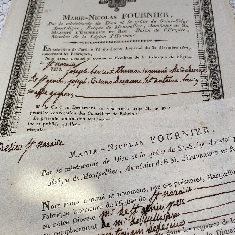 Antique French Document - Etsy