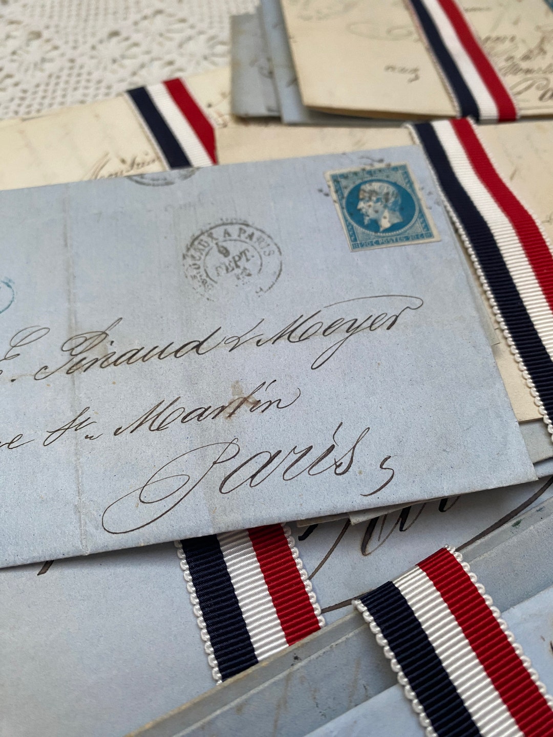 Letters to Paris, Bundle of 6 Handwritten French Letters and Envelopes ...