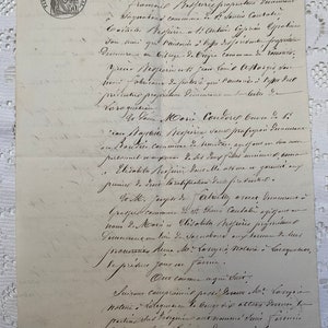 1870 Document, French Antique Papers, Manuscripts, Handwritten ...
