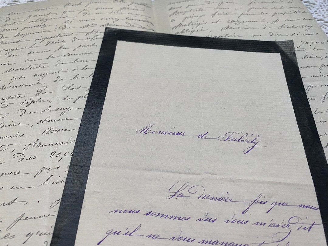 16 Handwritten French Letters, 1880s, Vintage Paper Ephemera, History ...