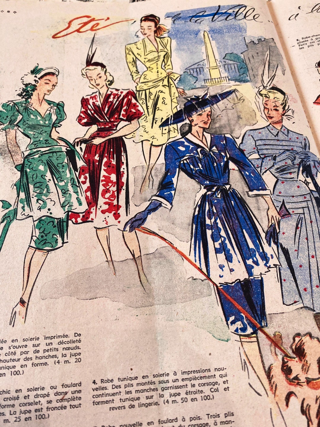 1940s French Fashion Bundle Vintage Magazine Ephemera - Etsy