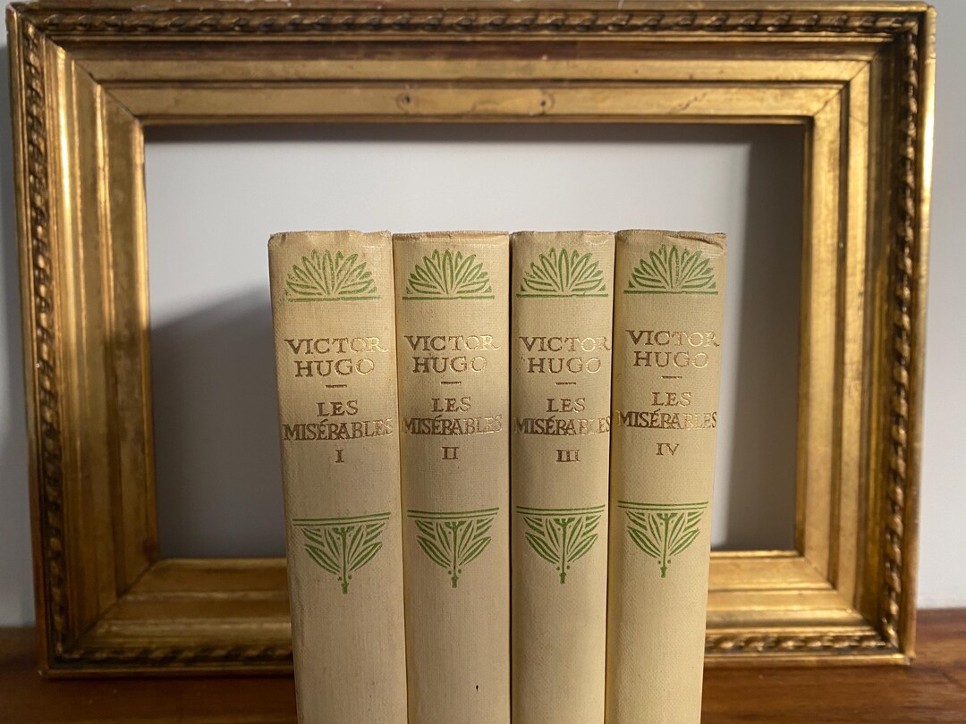 Les Misérables, Victor Hugo, 4 Volumes, French Vintage Hardcover Books ...