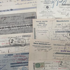 5 Original French Receipts, Lettres De Change, Order of Payment ...