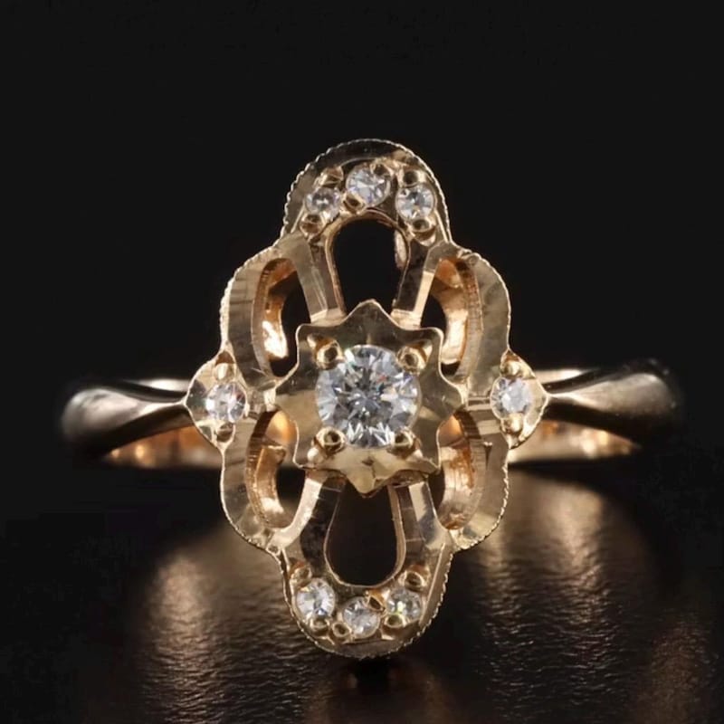 Vintage Ussr 583 Gold Ring - Etsy