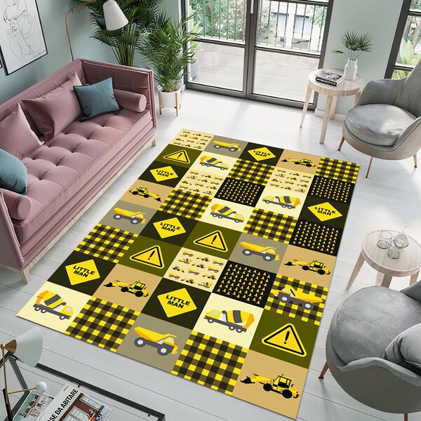 Construction Truck Rug - Etsy