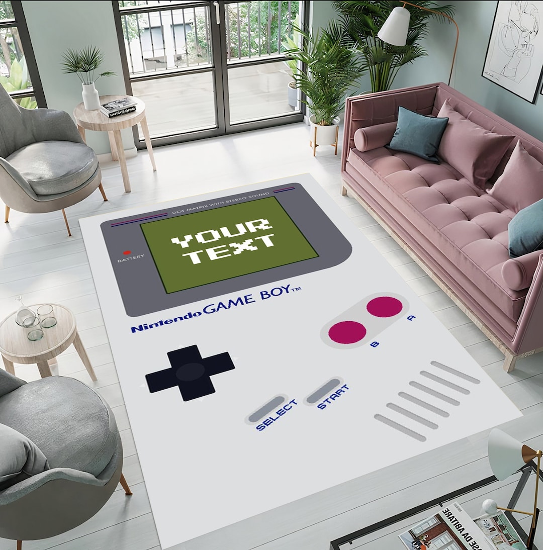 Video Game Rug, Retro Game Rug, Game Boy Rug, Retro Gaming Carpet, Game ...