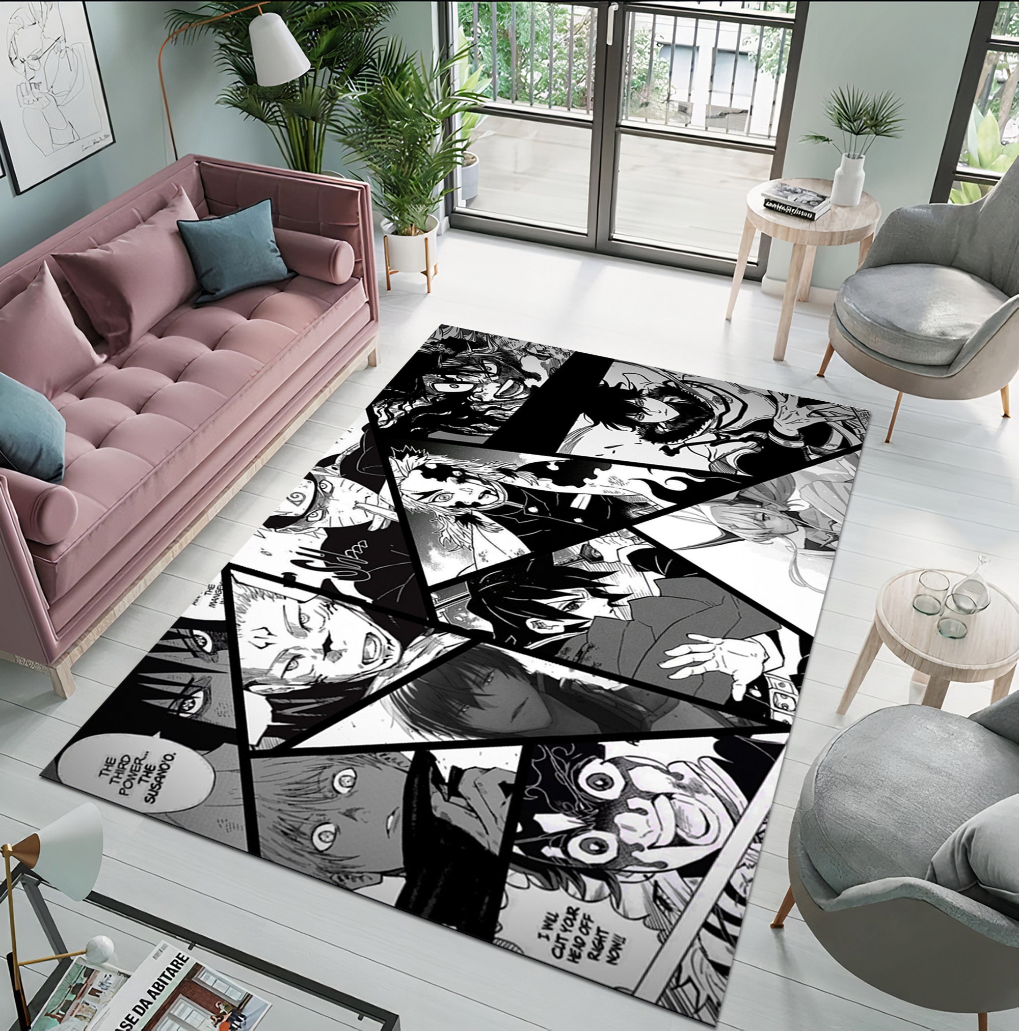 Anime Boys Themed Rug Cartoon Rug Anime Rug Manga Rug Kids - Etsy