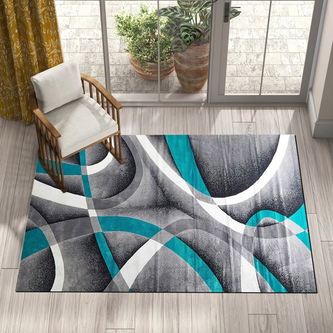 Circle Design Carpet, Tropical Soft, Print Rug, Rugs for Bedroom ...