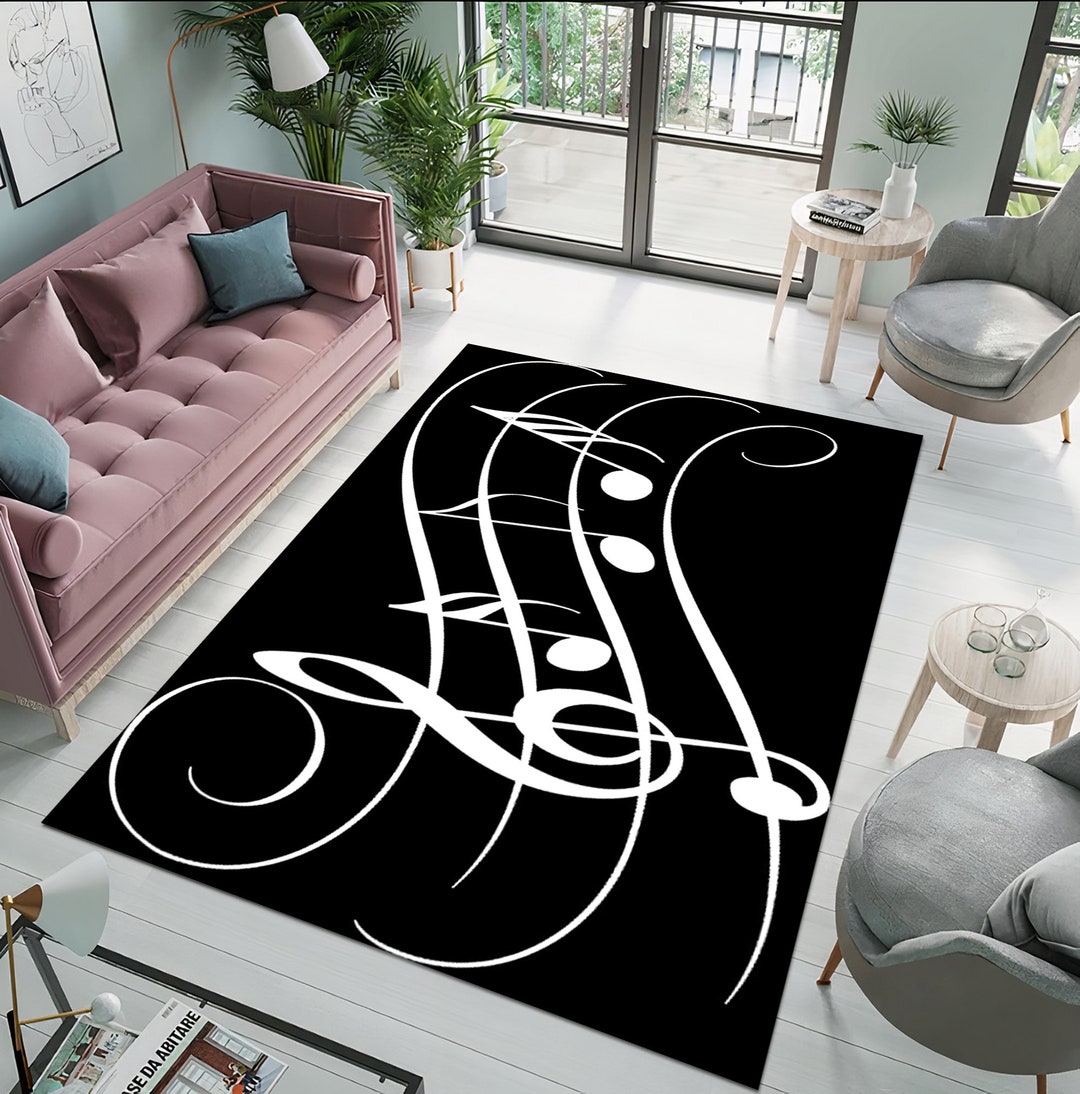 Musical Note Rug,note Rug,music Rug,heavy Metal Rug,decor Rug,area Rug ...