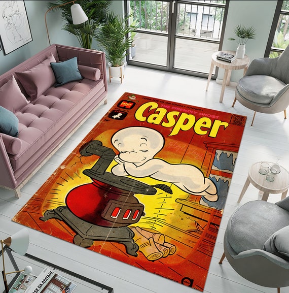 Retro Ghost Rug Comic Cover Rug Ghost Friendly Rug - Etsy