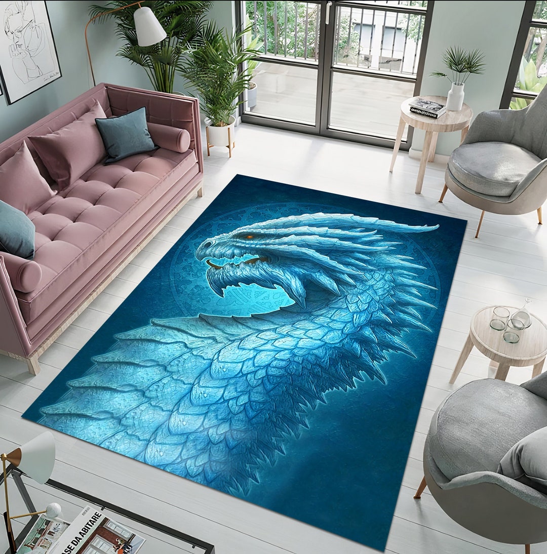 Dinosaur Rug, Dragon Rug, Dino Rug, Anime Rug, Japanese Legend ...