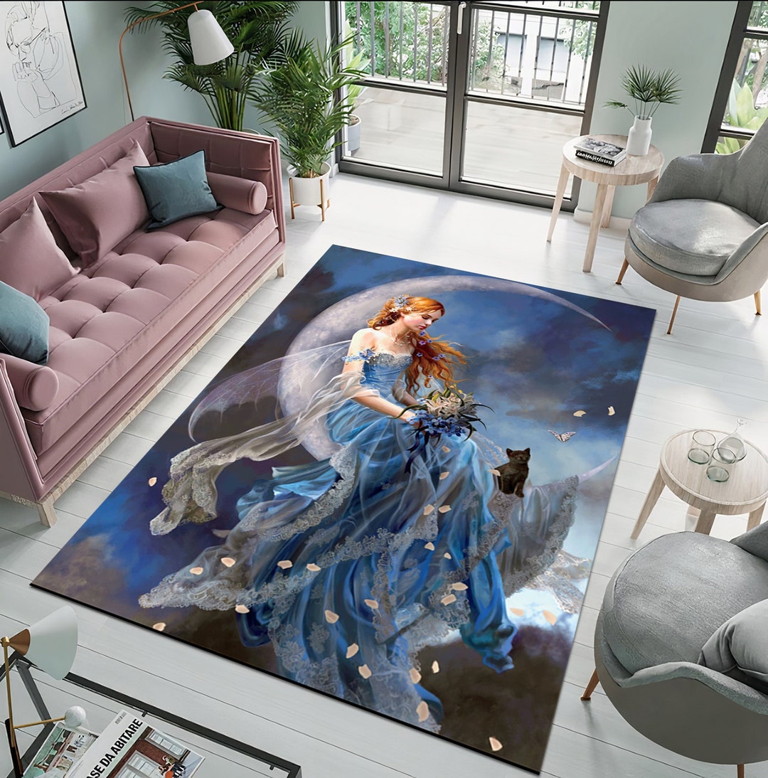 Fairy Tale Rug, Fairy Girl, Anime Rug, Fantastic Girl Rug, Romantic Rug ...