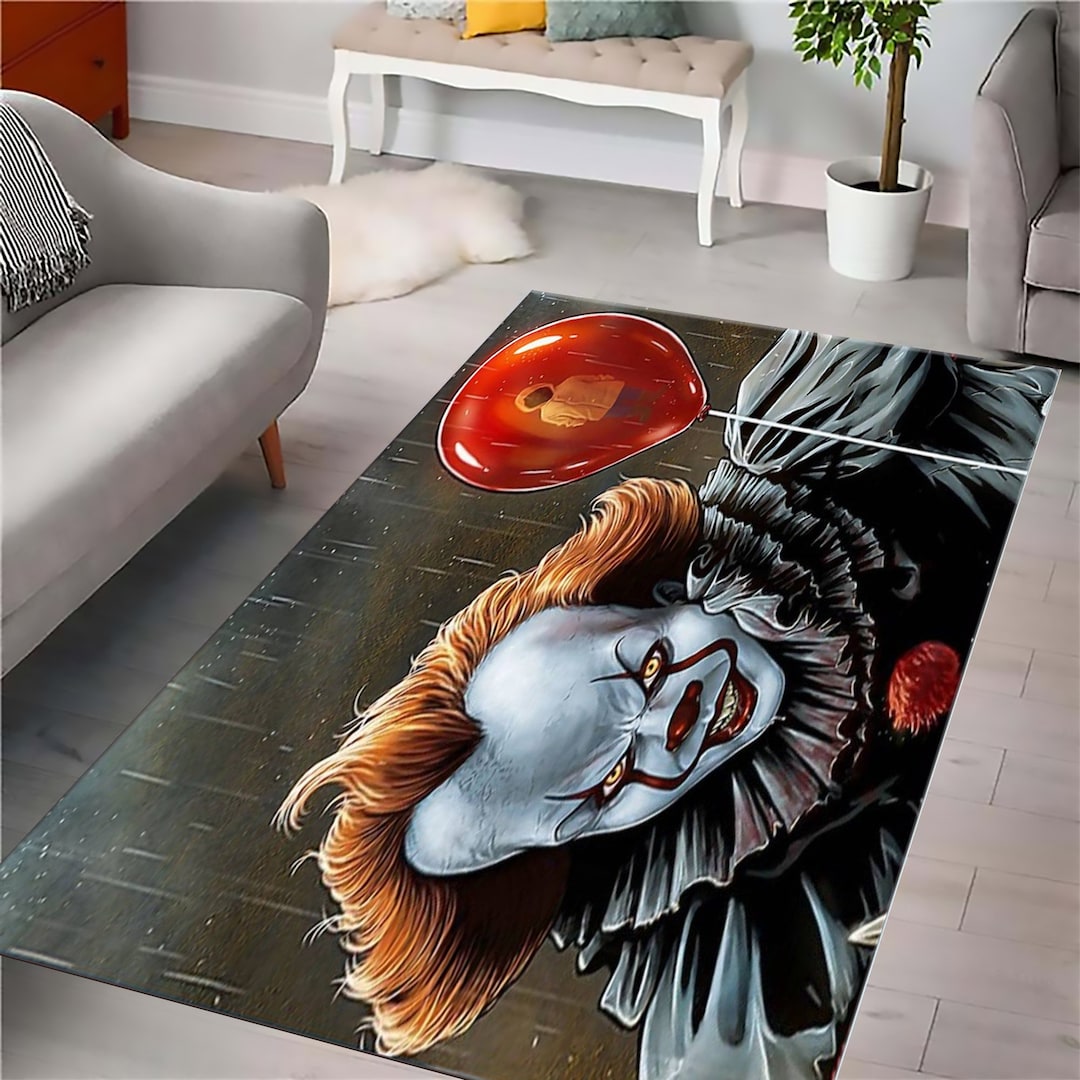 Pennywise Rug, Horror Area Rug, Modern Rug, Decor Rug, Area Rug, Living ...