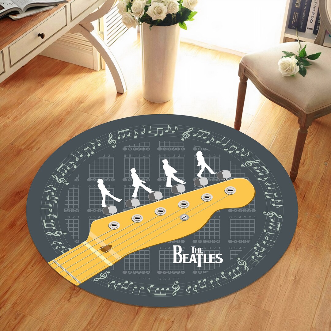 Round Rug,legendary Beatles Rug,music Themed Rug,aesthetic Rug,gift for ...