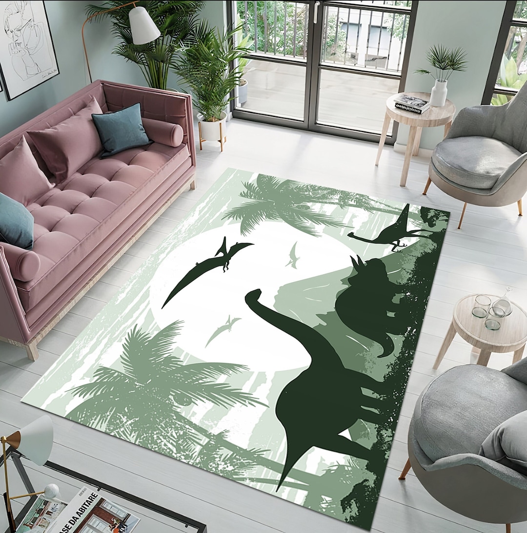 Dinosaur Rug, Kids Rug, Dino Rug, Kids Room Rug, Washable Kids Rug ...