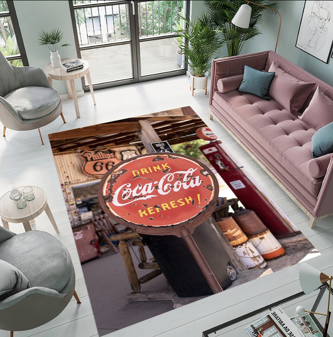 Coca Cola Rug, Retro Style Rug, Coke Rug,gift Coke,rugs for Bedroom ...