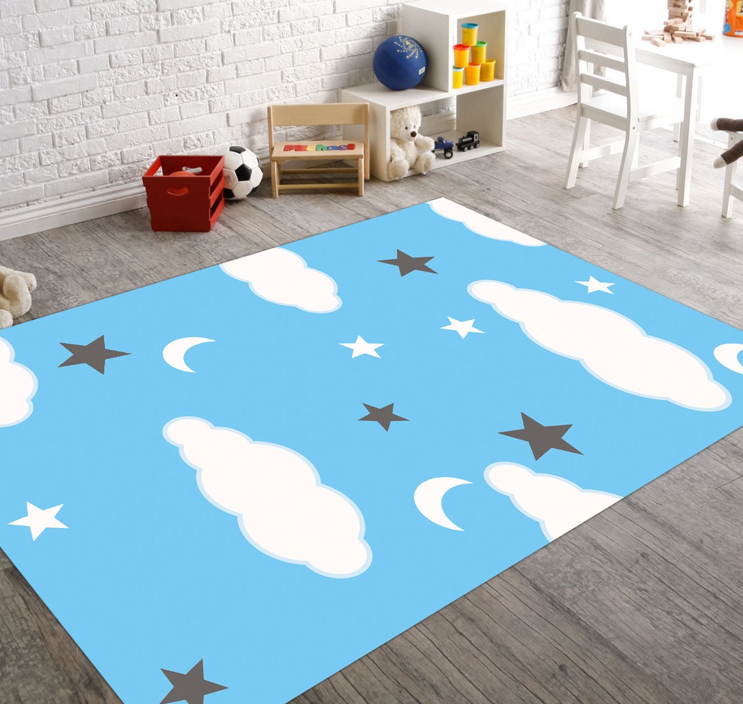 Blue Sky Rug,cloud Rug,rug for Children Room,boys Room Decor Rug ...
