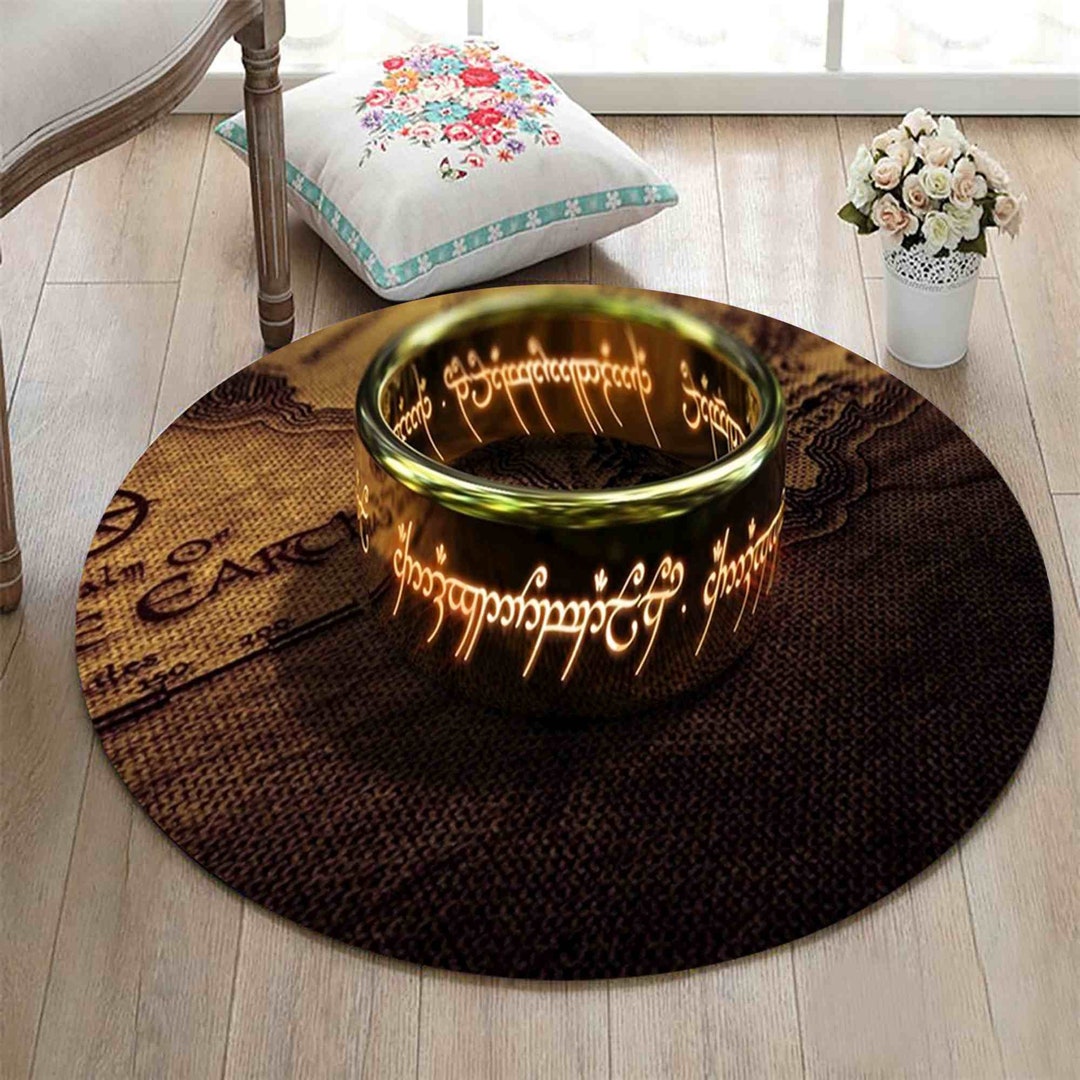 Round Rug, the Lord of the Rings Rug, the Lord of the Rings Pattern Rug ...
