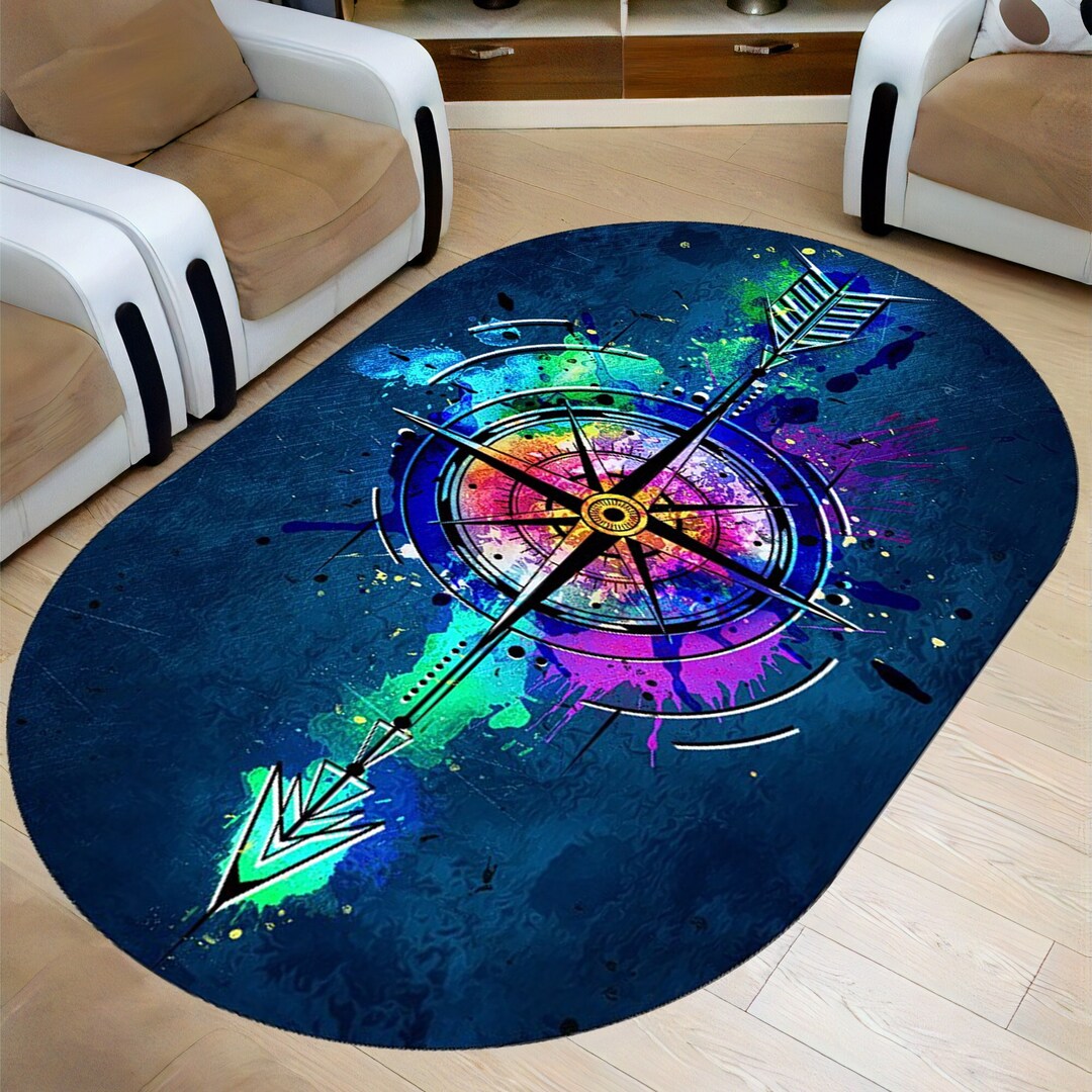 Compass Arrow Design,compass Arrow Vector,compass Illustration,neon Rug ...