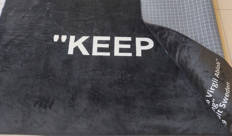 Keep off Rug Black White Design Rug Black Rug Virgil Rug - Etsy