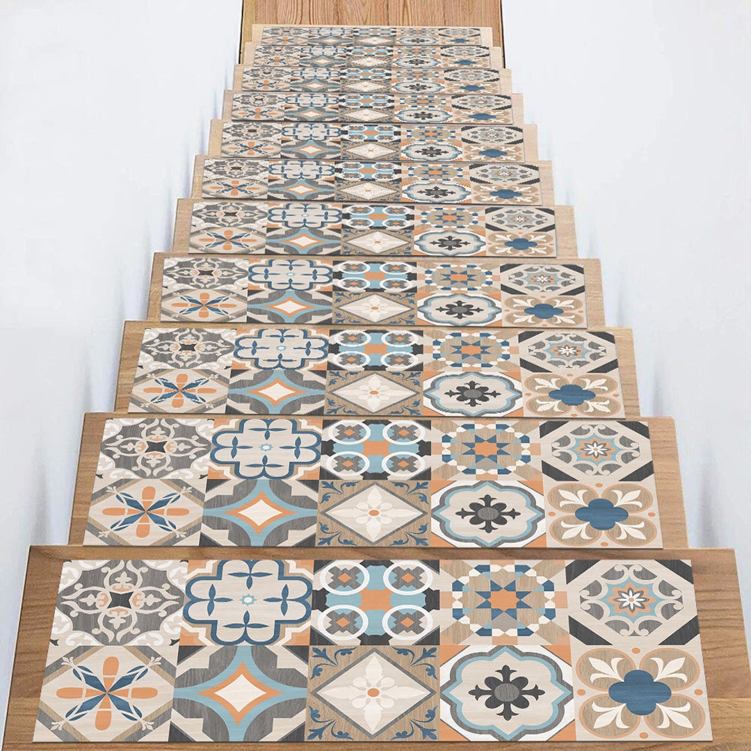 Moroccan Rug,ruggable Stair Rug,stair Runners,black Stair Treads Rug ...