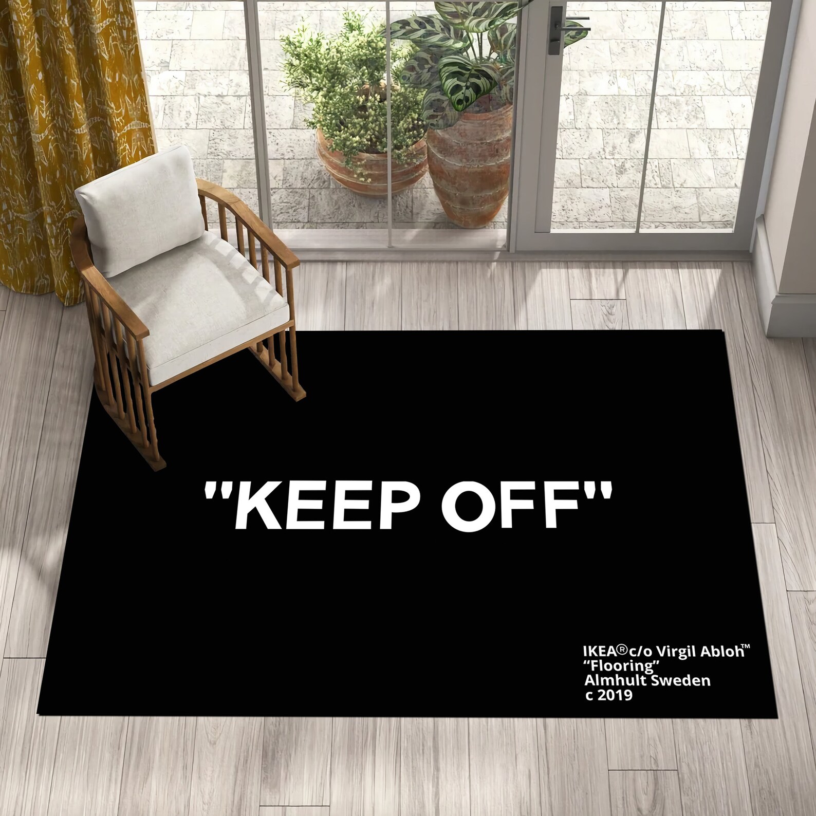 Keep off Rug Black White Design Rug Black Rug Virgil Rug - Etsy