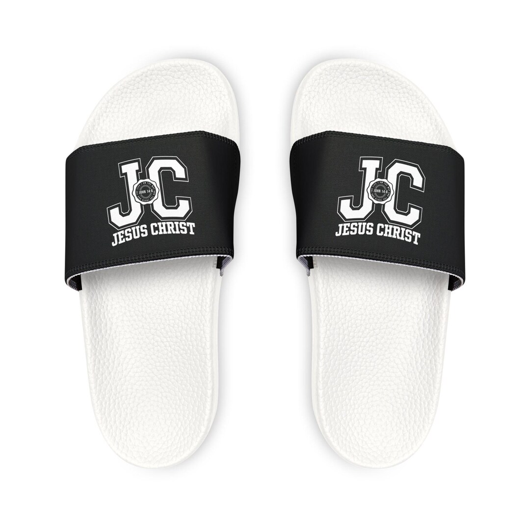 JC Jesus Christ Women's PU Christian Slide Sandals, Religious Cross ...