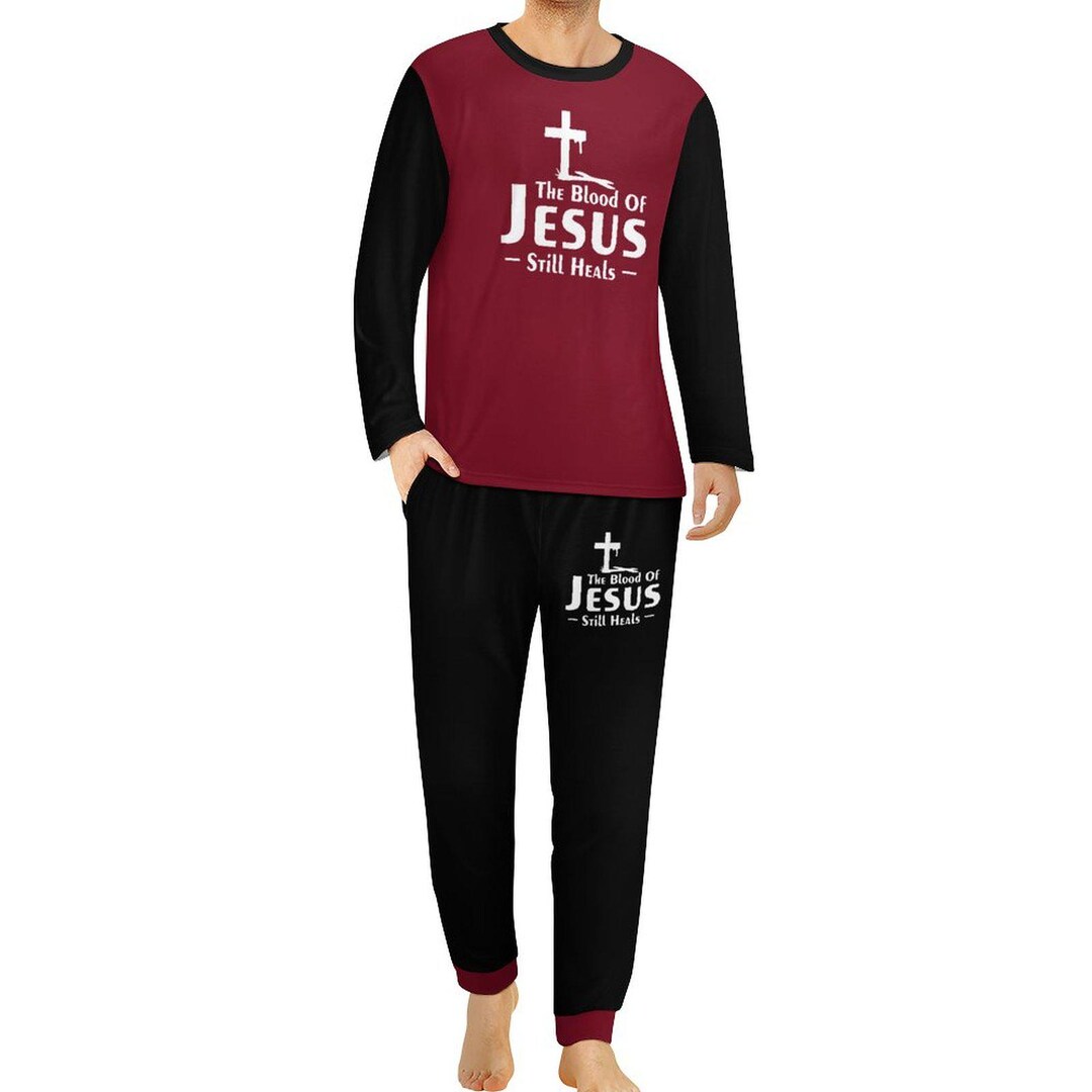 The Blood of Jesus Still Heals Men's Christian Pajamas - Etsy