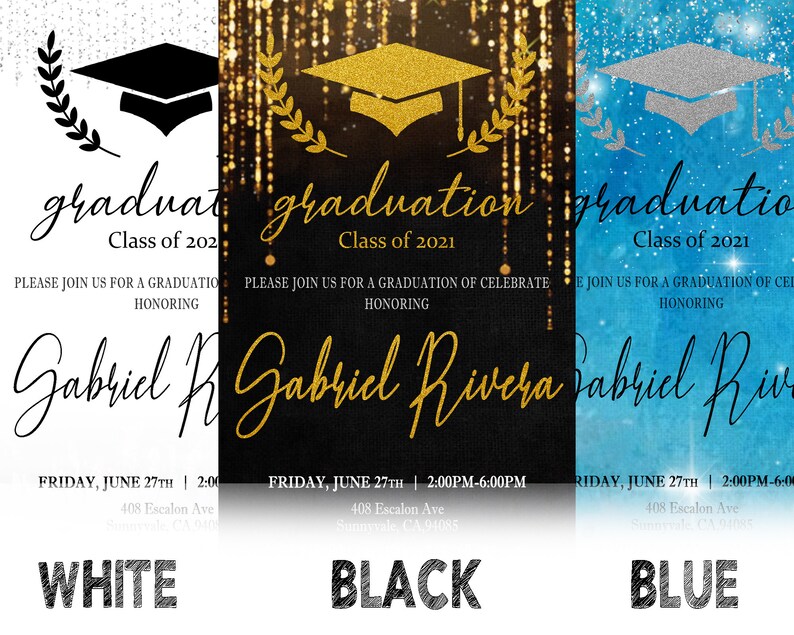 Simple Graduation Invitation Digital Graduation Party - Etsy