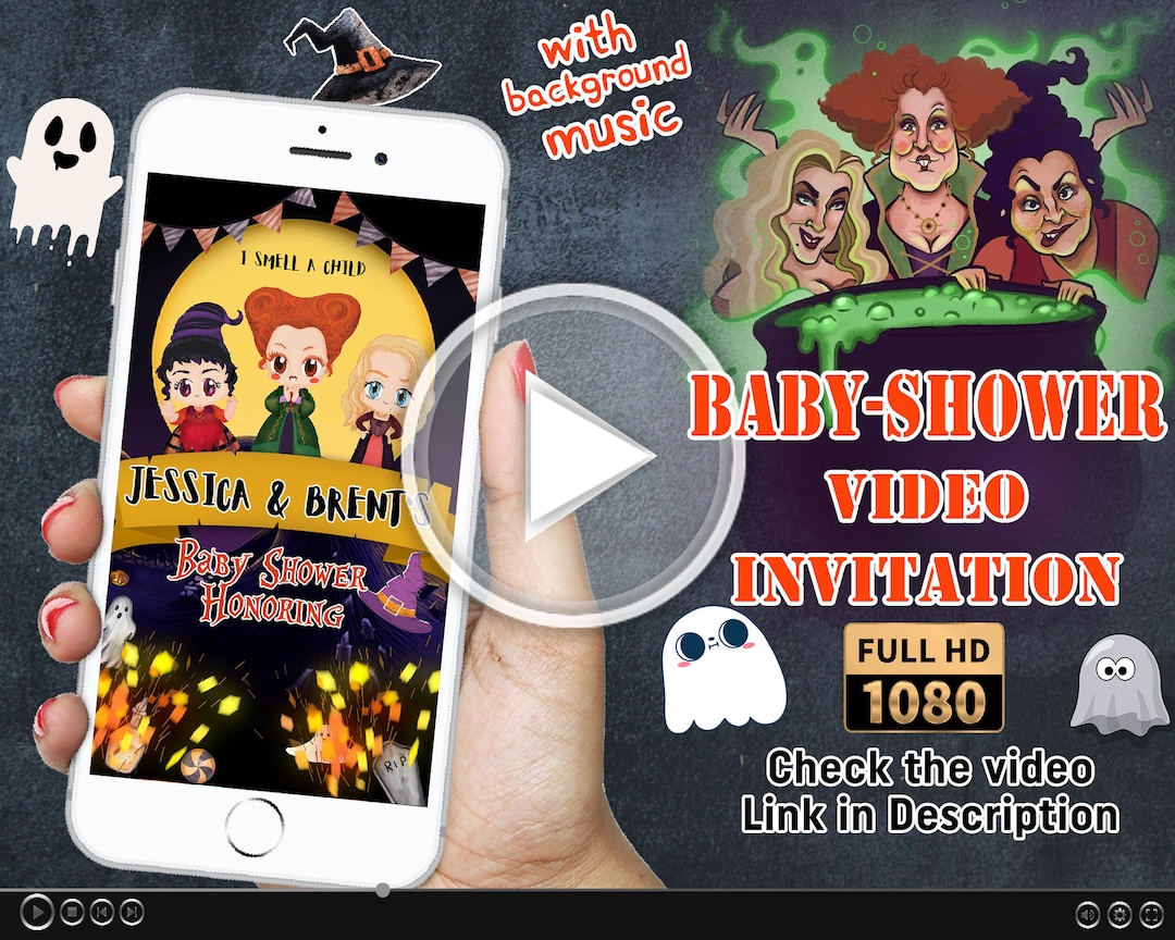 Hocus Pocus Baby Shower Invitation, Baby Shower Party, Hocus Pocus ...