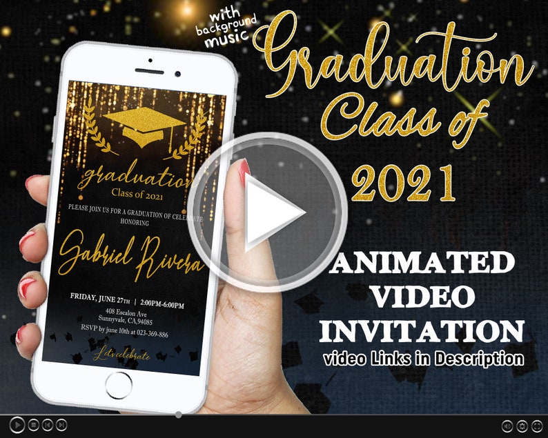 Simple Graduation Invitation Digital Graduation Party - Etsy