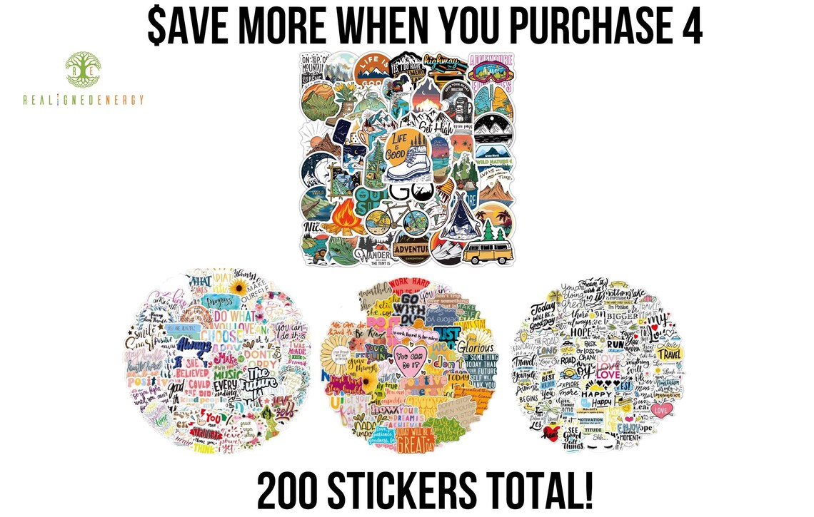 50 Nature Stickers Outdoors Hiking Sticker Set Waterproof - Etsy