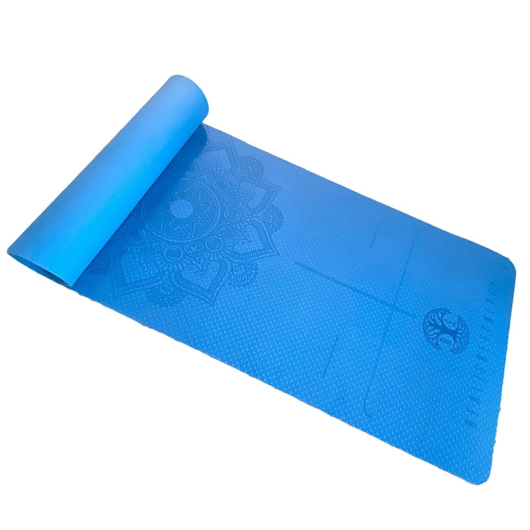 Eco-friendly Yoga Mat, 6mm Organic Exercise Mat With Strap | Pilates ...
