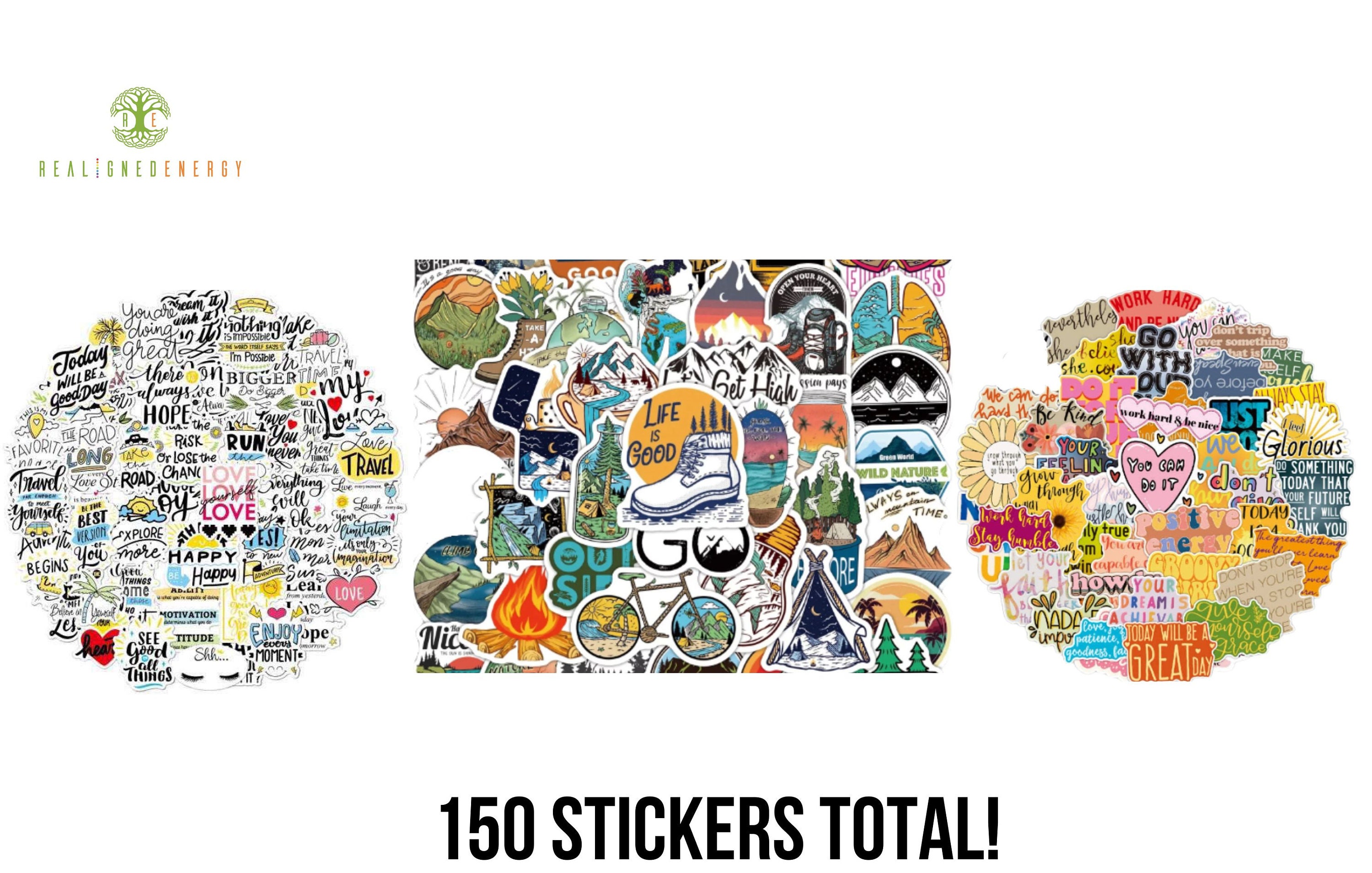 50 Nature Stickers Outdoors Hiking Sticker Set Waterproof - Etsy