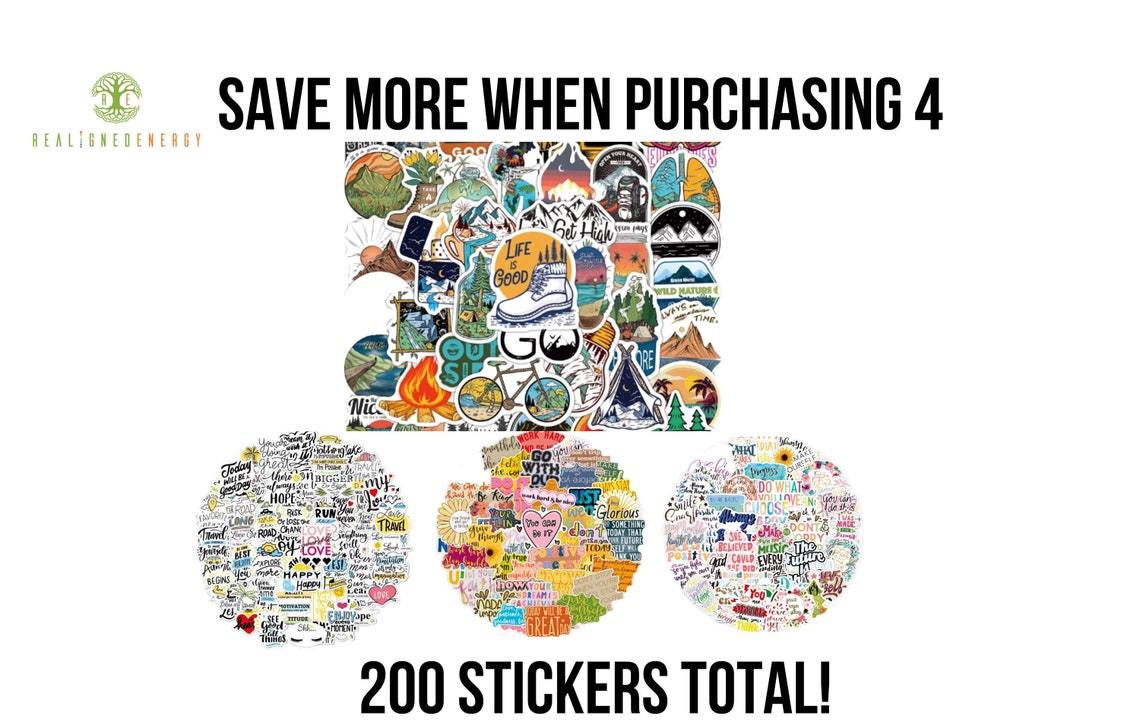 50 Nature Stickers Outdoors Hiking Sticker Set Waterproof - Etsy