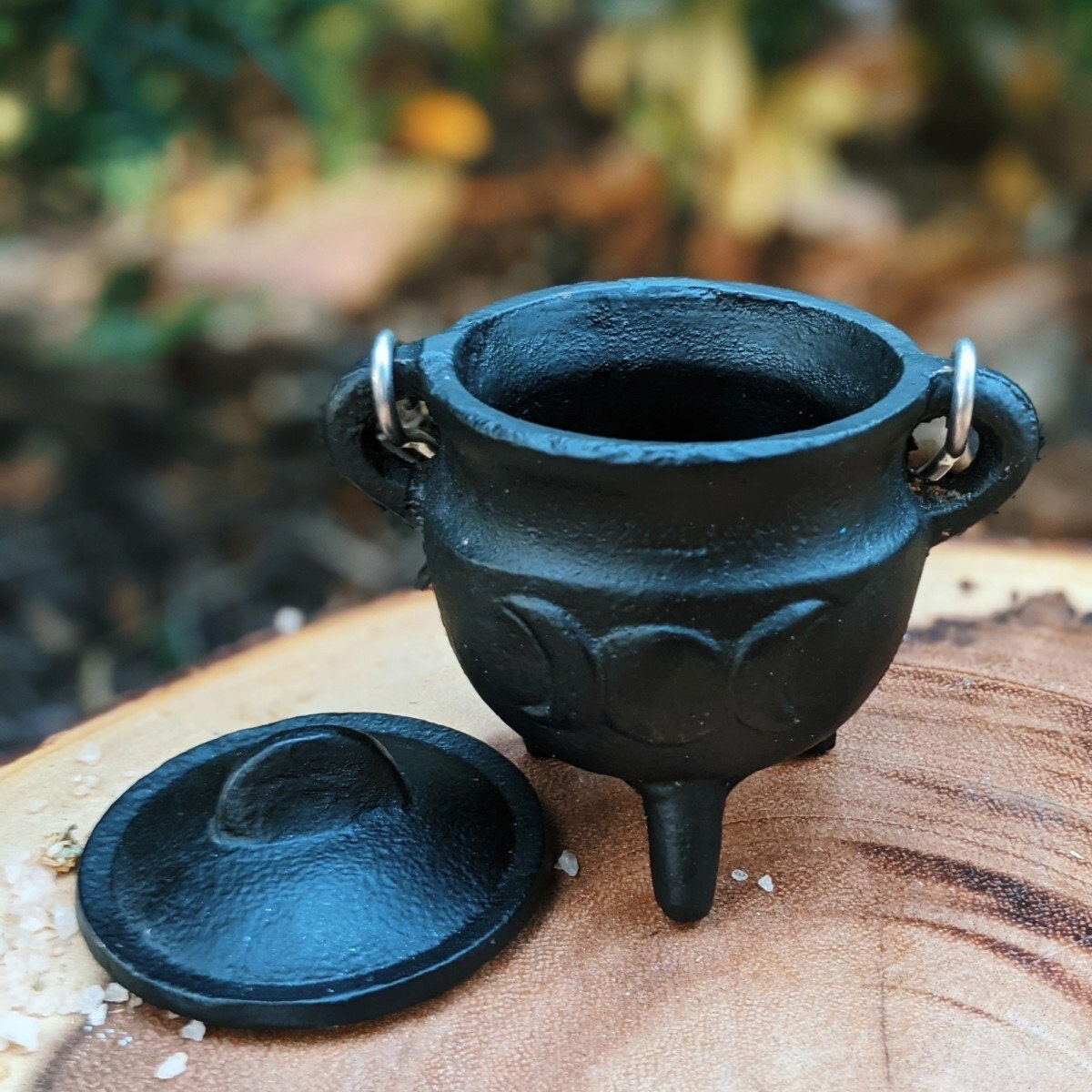 Cast Iron Cauldron With Lids and Metal Handle Potion Play - Etsy