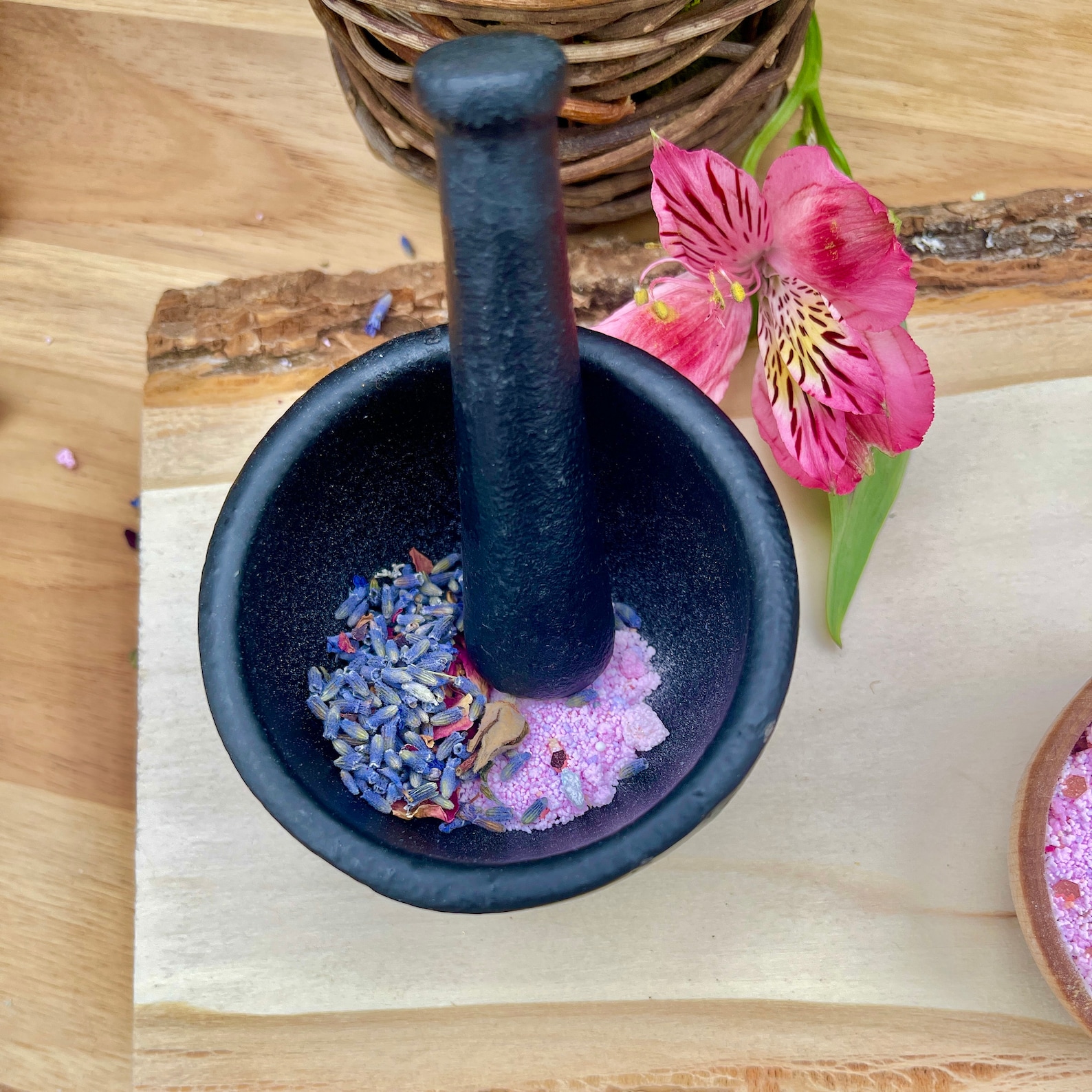 Cast Iron Mortar and Pestle - Potion Play Kit for Kids - Natural ...