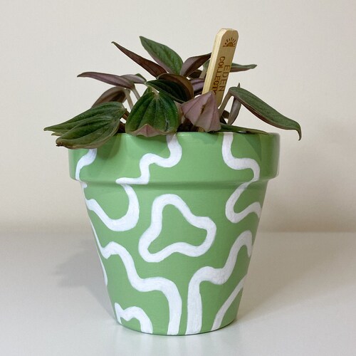 Rainbow Hand Painted Plant Pot - Etsy UK
