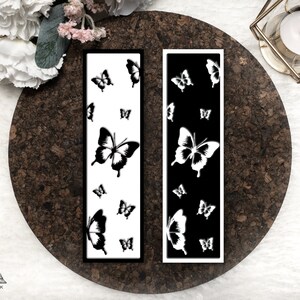 Printable Butterfly Bookmark Set for Bookworm Black and White | Etsy